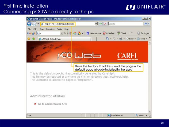 PPT - Uniflair pCOWeb Ethernet interface card PowerPoint Presentation ...