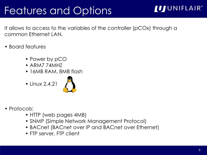 PPT - Uniflair pCOWeb Ethernet interface card PowerPoint Presentation ...