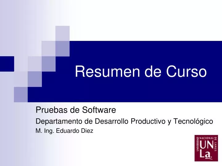 PPT - Resumen de Curso PowerPoint Presentation, free download - ID:4571365