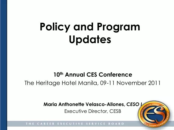 PPT - Policy and Program Updates PowerPoint Presentation, free download ...