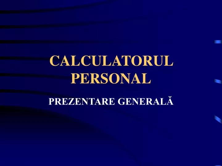 PPT - CALCULATORUL PERSONAL PowerPoint Presentation, free download - ID ...