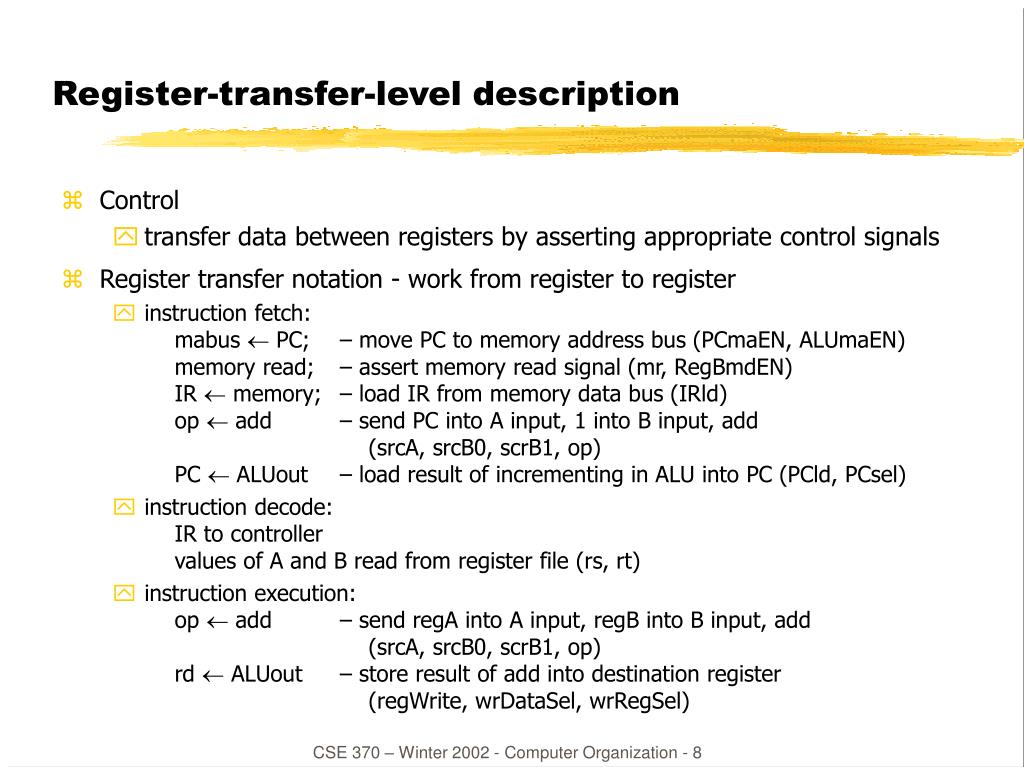 PPT - CSE370 processor control PowerPoint Presentation, free download ...