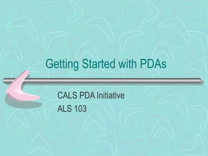 PPT - Getting Started with PDAs PowerPoint Presentation, free download - ID:4573118