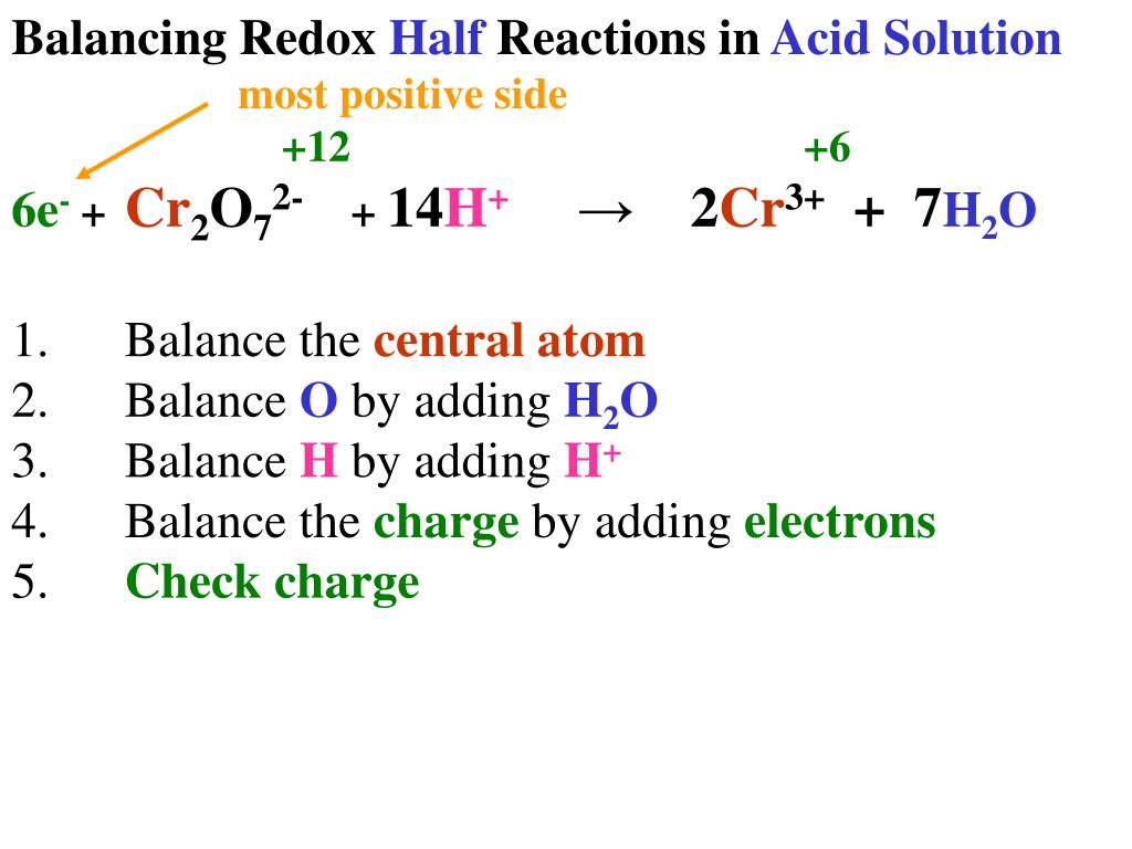 PPT Electrochemistry Lesson 5 Balancing Half Reactions PowerPoint PPT Electrochemistry Lesson 5 Balancing Half Reactions PowerPoint