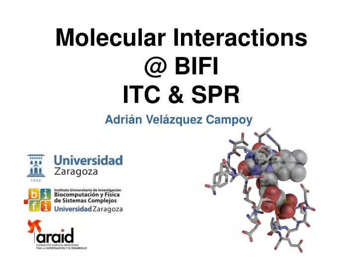 PPT - Molecular Interactions @ BIFI ITC & SPR PowerPoint Presentation ...