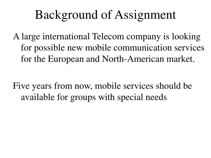 PPT - Background of Assignment PowerPoint Presentation, free download ...