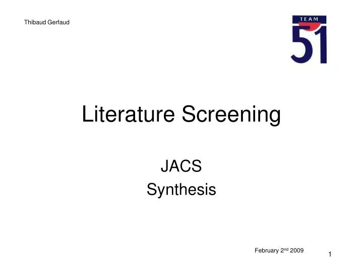 PPT - Literature Screening PowerPoint Presentation, free download - ID ...