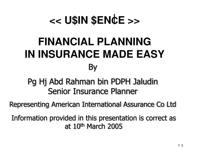 PPT - FINANCIAL PLANNING IN INSURANCE MADE EASY PowerPoint Presentation ...