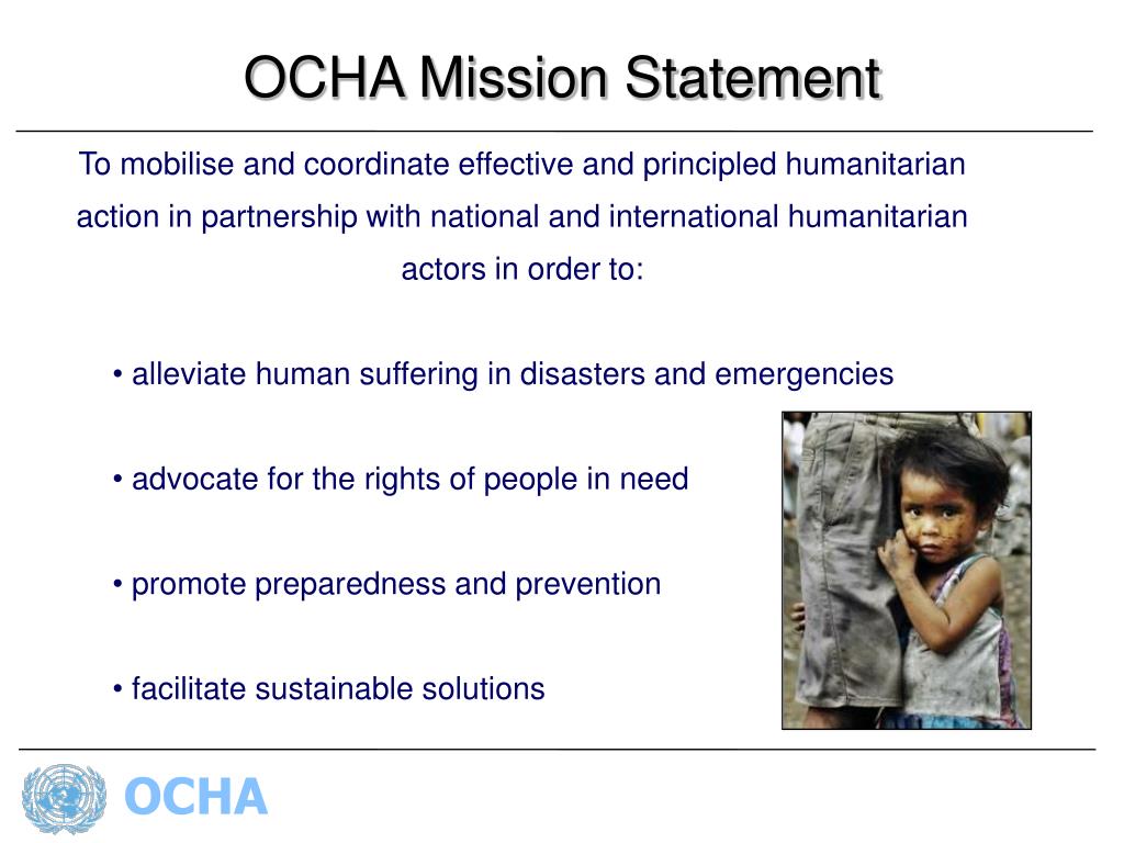 PPT - UNITED NATIONS OFFICE FOR THE COORDINATION OF HUMANITARIAN ...
