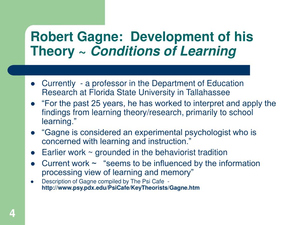 PPT - Instructional Design EDT 540 ~ Theory Presentation The Conditions ... PPT - Instructional Design EDT 540 ~ Theory Presentation The Conditions ...