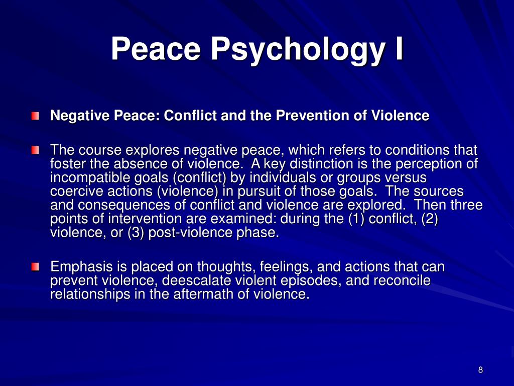 PPT - Peace Psychology 2009 PowerPoint Presentation, free download - ID ...