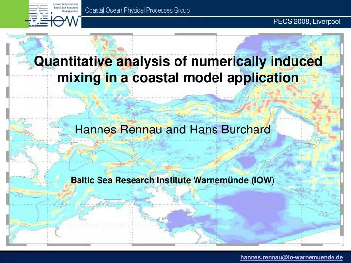 PPT - Hannes Rennau and Hans Burchard Baltic Sea Research Institute ...