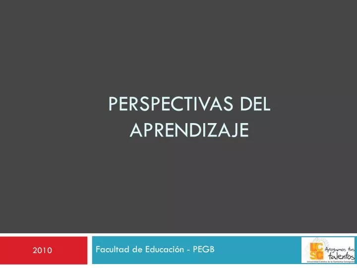 PPT - Perspectivas del aprendizaje PowerPoint Presentation, free ...