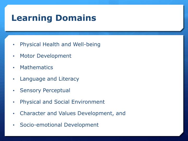 Domains Of Learning