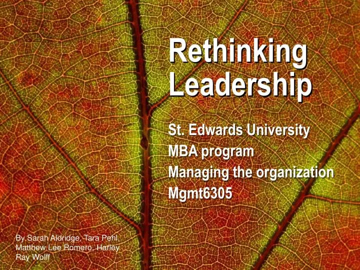 PPT - Rethinking Leadership PowerPoint Presentation, free download - ID ...
