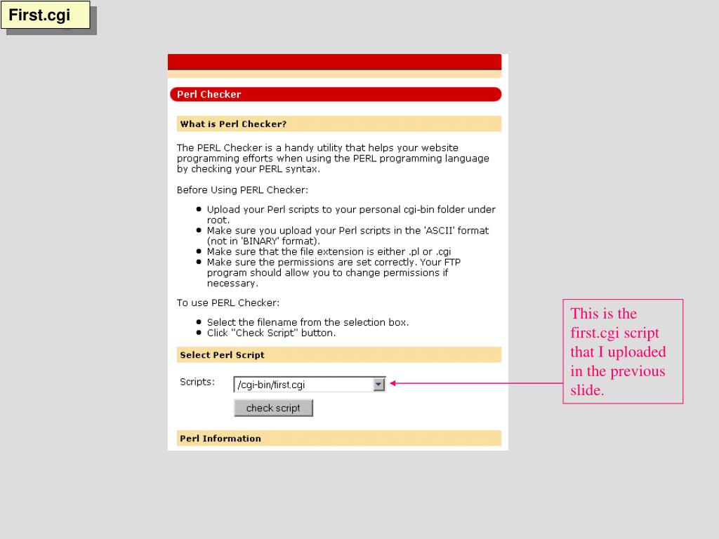 PPT - Introduction to CGI/Perl PowerPoint Presentation, free download ... PPT - Introduction to CGI/Perl PowerPoint Presentation, free download ...