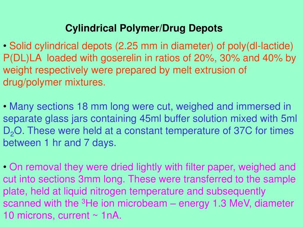 PPT - Water infusion and drug effusion in drug release polymers and ...