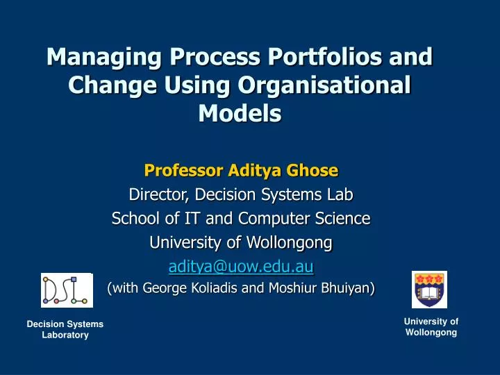 PPT - Managing Process Portfolios and Change Using Organisational ...