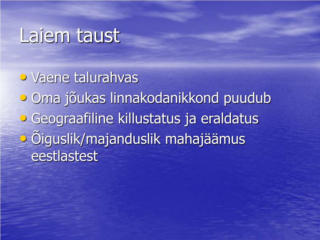 PPT - RANNAROOTSLASTE HARIDUSOLUD 19.- 20. SAJANDIL PowerPoint ...