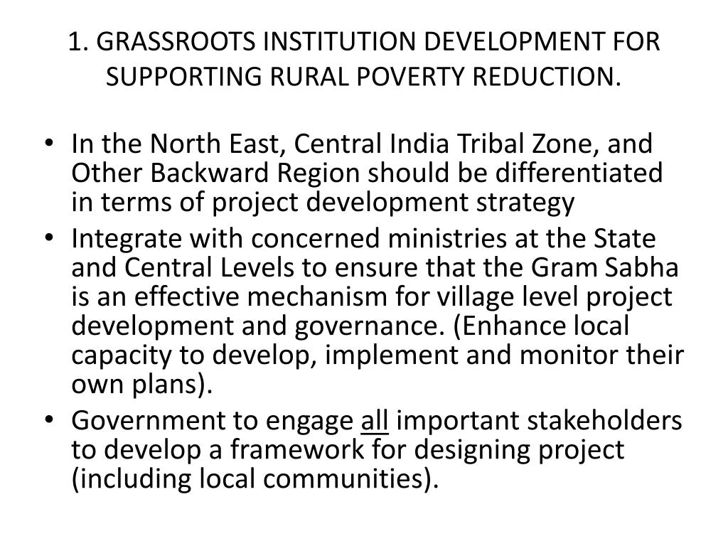PPT - Grassroots Institution Development for Rural Poverty Reduction in ...