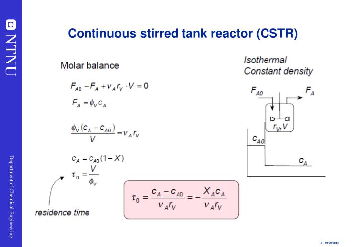 PPT - Lecture 2 Kjemisk reaksjonsteknikk Chemical Reaction Engineering ...