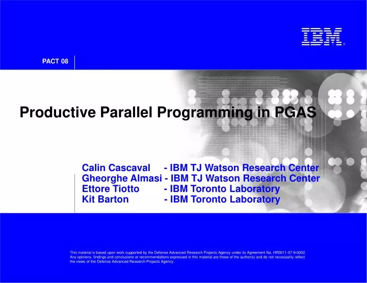 PPT - Productive Parallel Programming in PGAS PowerPoint Presentation, free download - ID:4584720