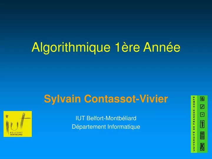 PPT - Algorithmique 1ère Année PowerPoint Presentation, free download ... PPT - Algorithmique 1ère Année PowerPoint Presentation, free download ...