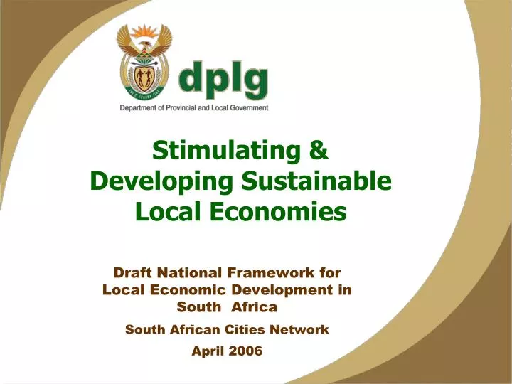PPT - Stimulating & Developing Sustainable Local Economies PowerPoint ...