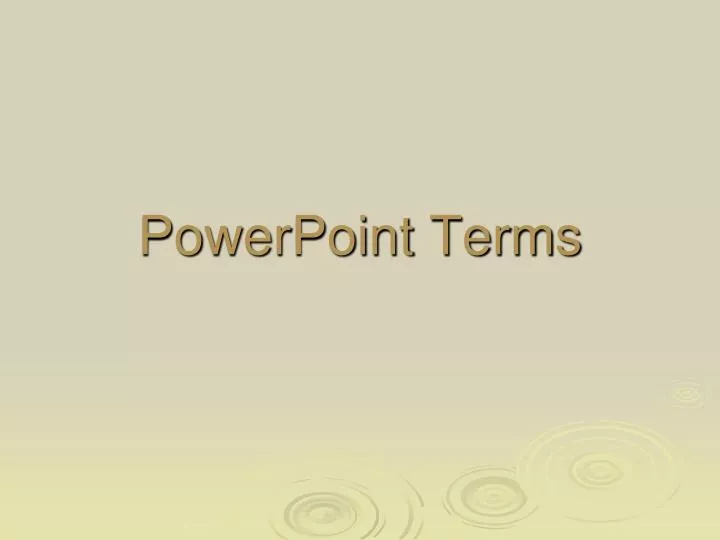 PPT - PowerPoint Terms PowerPoint Presentation, free download - ID:4585456