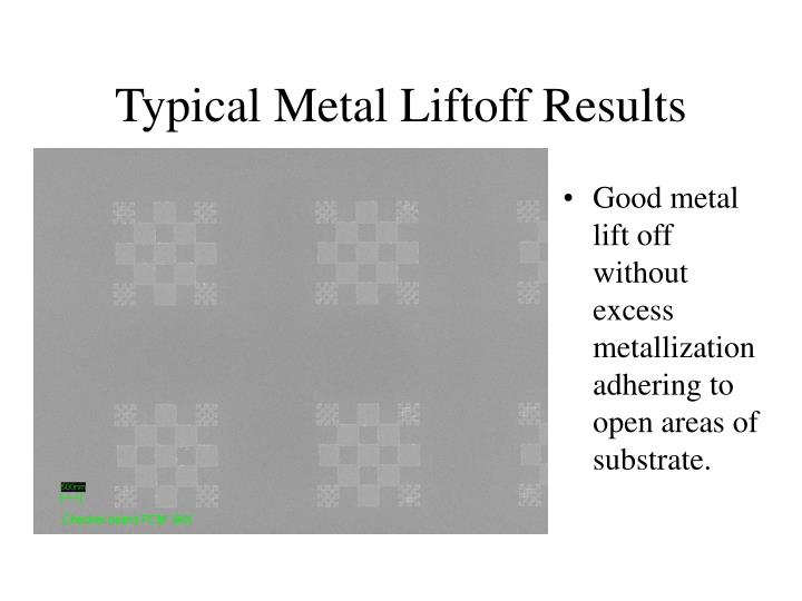 PPT - E-beam Resist Processing Frequently Asked Questions: Metal Lift ...
