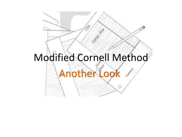 PPT - Modified Cornell Method PowerPoint Presentation, free download ...