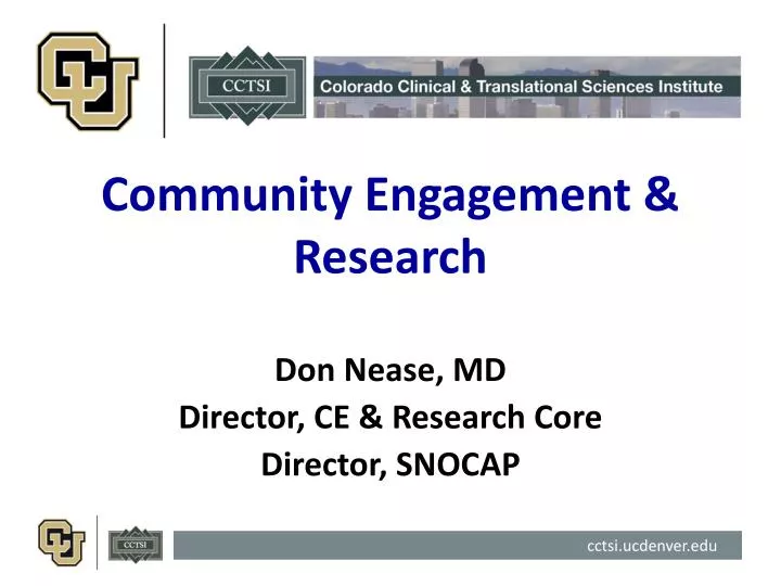 PPT - Community Engagement & Research PowerPoint Presentation, free ...