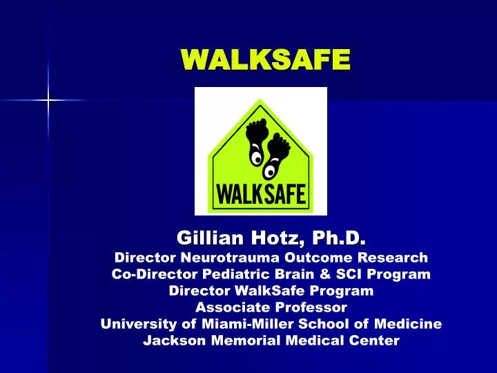 PPT - WALKSAFE PowerPoint Presentation, free download - ID:4587457