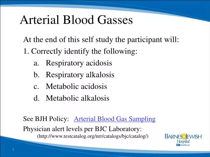 PPT - Arterial Blood Gasses PowerPoint Presentation, free download - ID ...