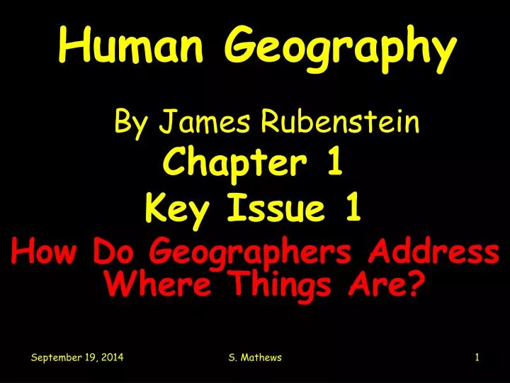 PPT - Human Geography By James Rubenstein PowerPoint Presentation, free ...