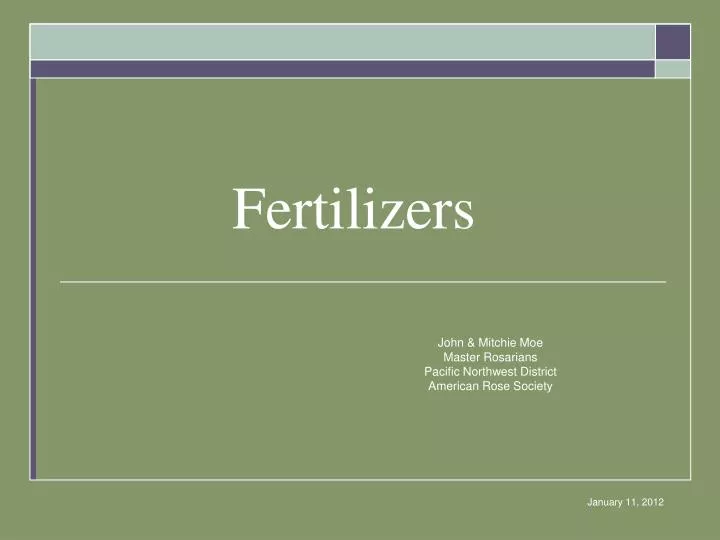PPT - Fertilizers PowerPoint Presentation, free download - ID:4588030