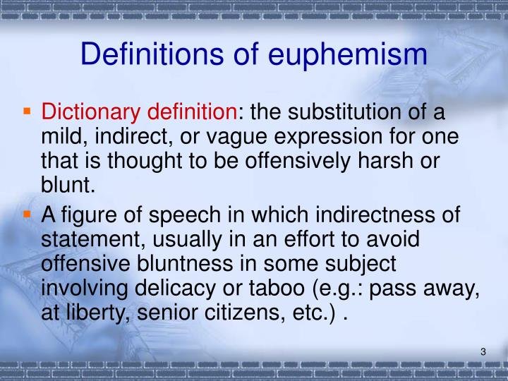 PPT - Unit 13 Euphemism PowerPoint Presentation - ID:4588052