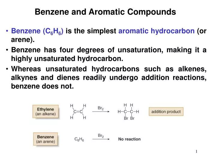 PPT - Benzene and Aromatic Compounds PowerPoint Presentation, free ...