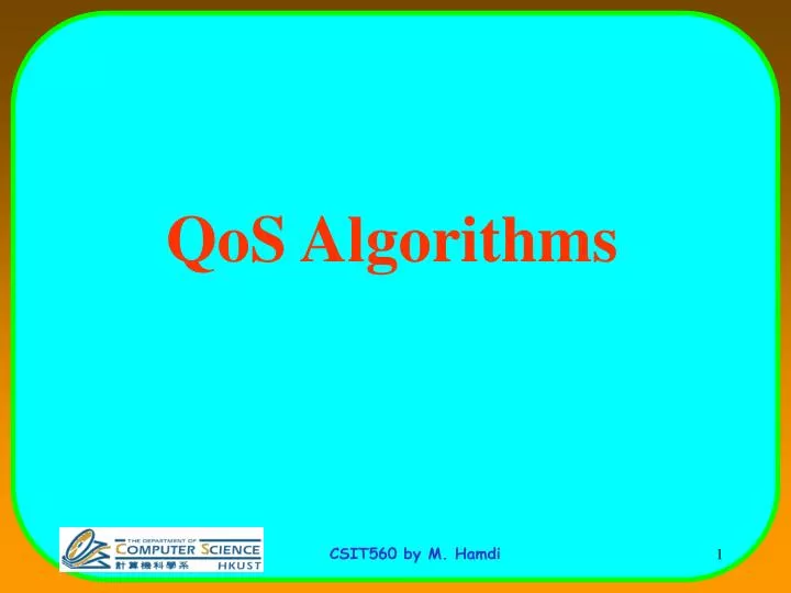 PPT - QoS Algorithms PowerPoint Presentation, free download - ID:4589556
