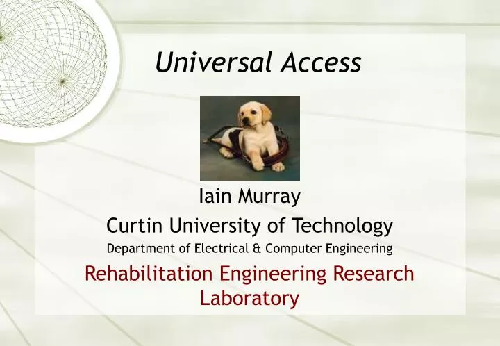 PPT - Universal Access PowerPoint Presentation, free download - ID:4591310