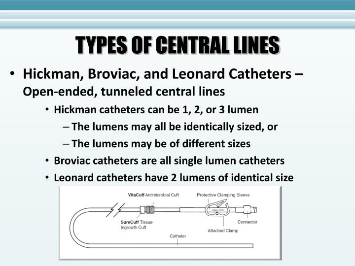 Types Central Lines