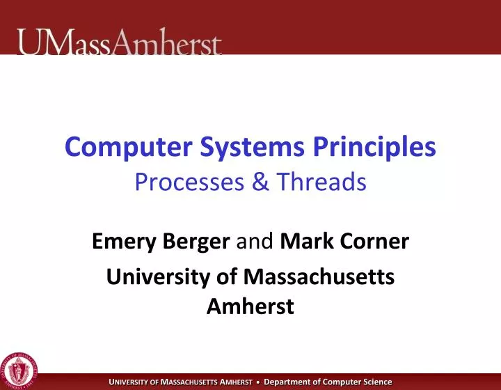 PPT - Computer Systems Principles Processes & Threads PowerPoint Presentation - ID:4591772
