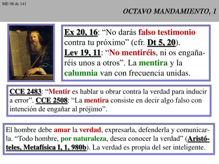PPT - OCTAVO MANDAMIENTO, 1 PowerPoint Presentation, free download - ID ...