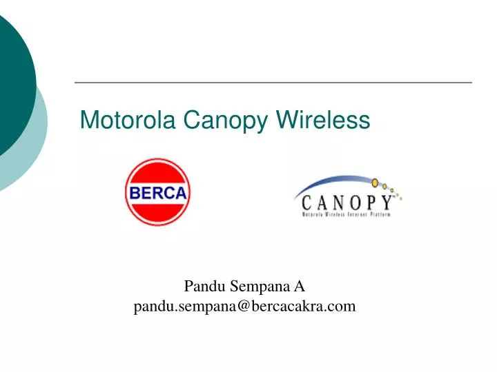 PPT - Motorola Canopy Wireless PowerPoint Presentation, free download ...