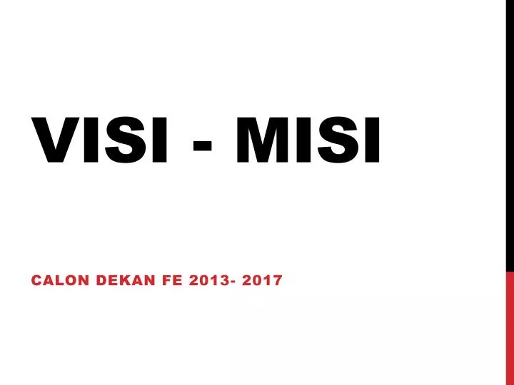 PPT - Visi - Misi PowerPoint Presentation, free download - ID:4594425