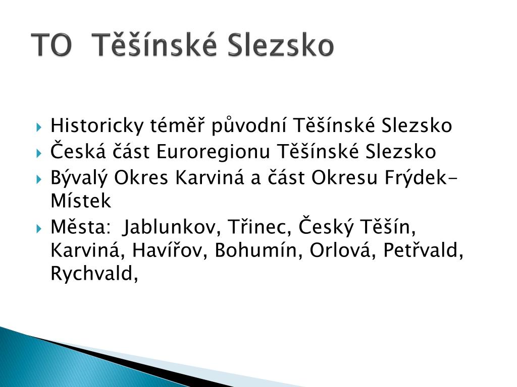 PPT - Turistická oblast Těšínské Slezsko PowerPoint Presentation, free ...