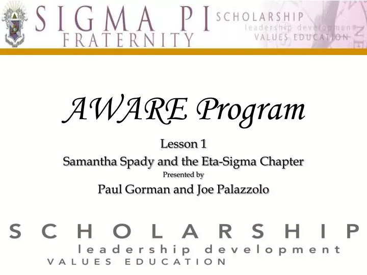 PPT - AWARE Program PowerPoint Presentation, free download - ID:4595039