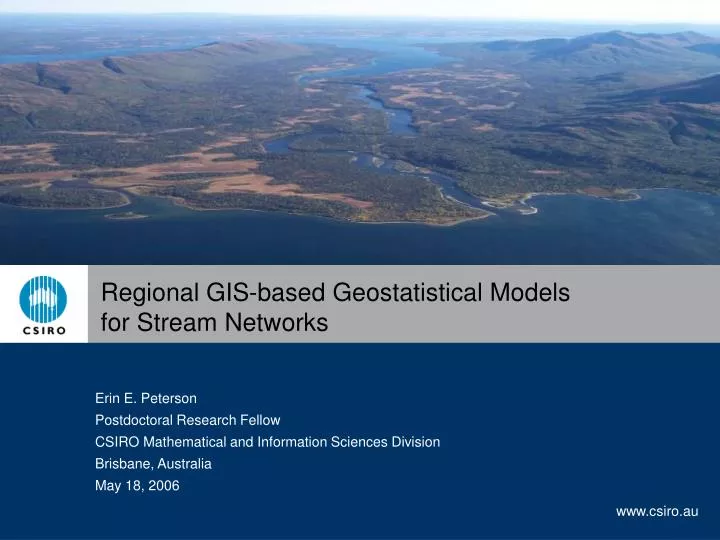 PPT - Regional GIS-based Geostatistical Models for Stream Networks PowerPoint Presentation - ID ...