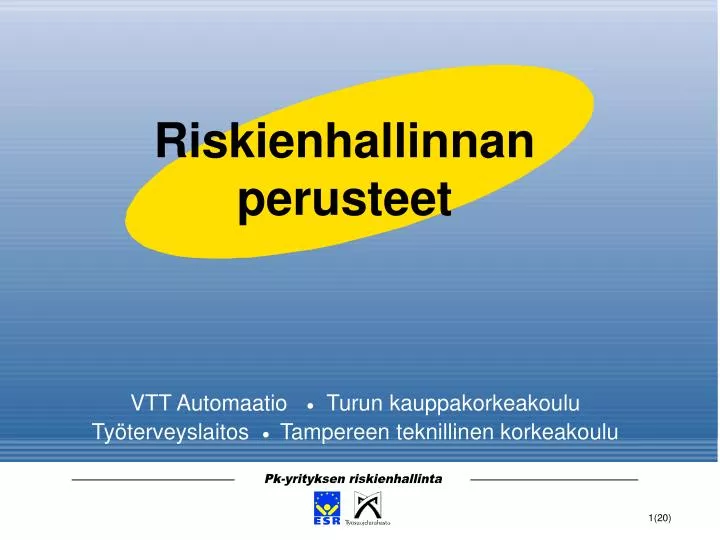 PPT - Riskienhallinnan perusteet PowerPoint Presentation, free download ...