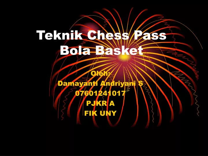 PPT - Teknik Chess Pass Bola Basket PowerPoint Presentation, free ...